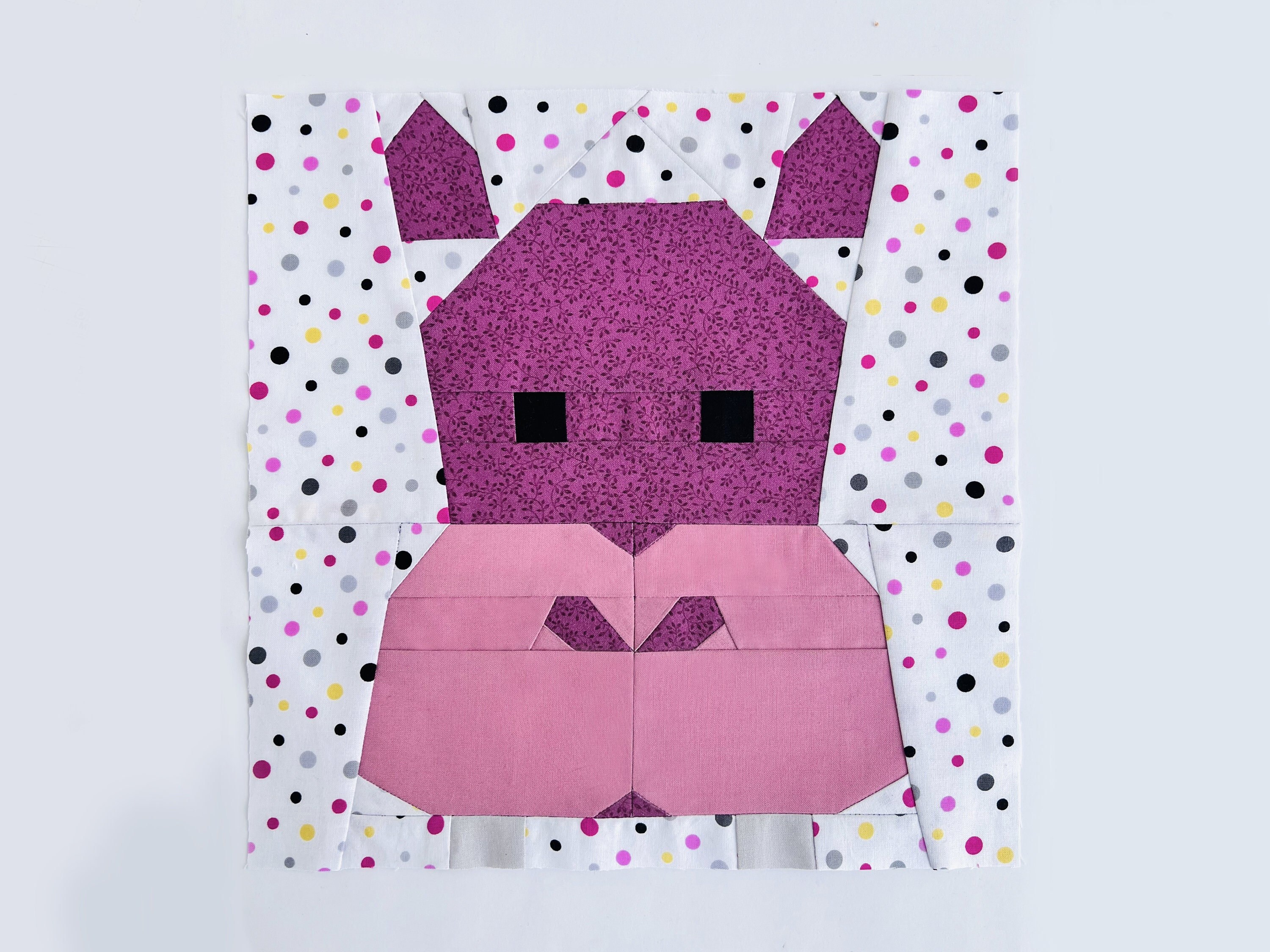 Hippo Quilt Pattern / PDF Pattern / Foundation Paper Piecing / - Etsy UK