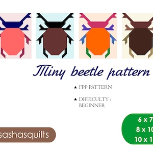 Beetle Quilt Patterns / SET 3 Quilt Block Beetle Patterns / PDF Pattern ...