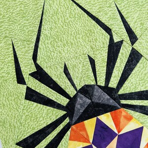 Spider Quilt Pattern / Halloween Quilt / PDF Pattern / Foundation Paper ...