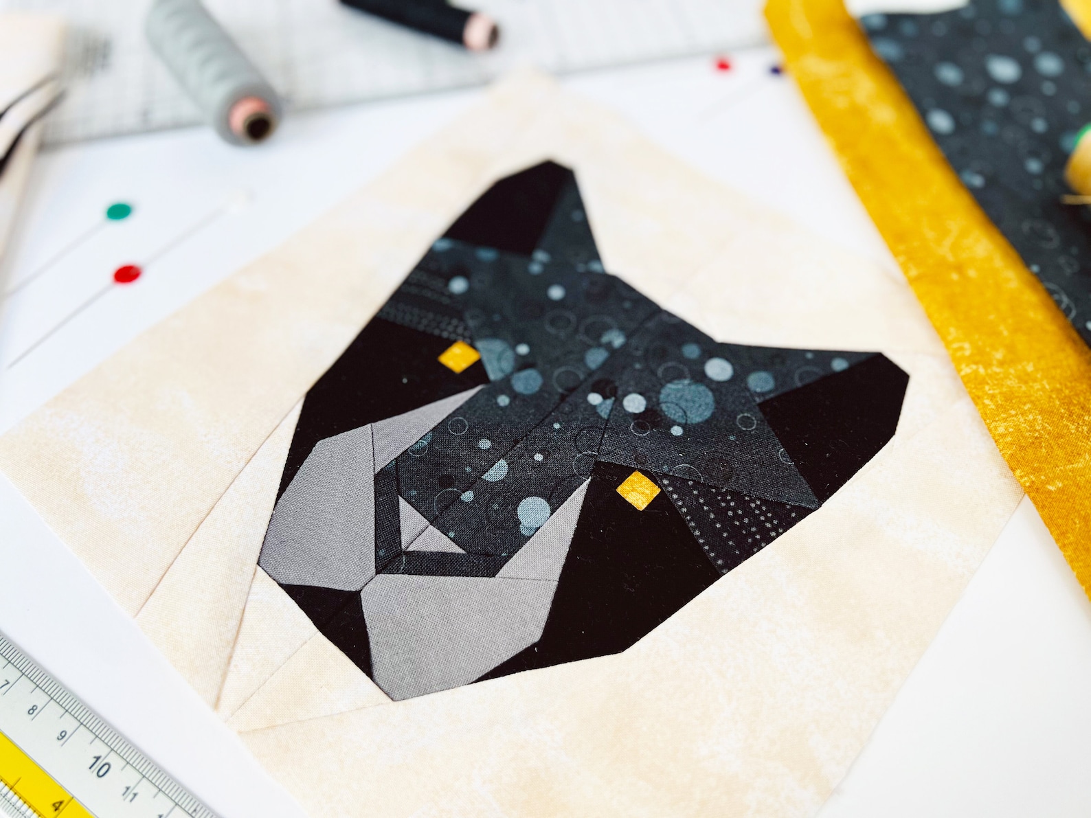 Panthera Quilt Pattern / PDF Pattern / Animal Face / Foundation Paper ...