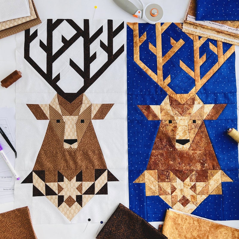 Deer Quilt - Etsy