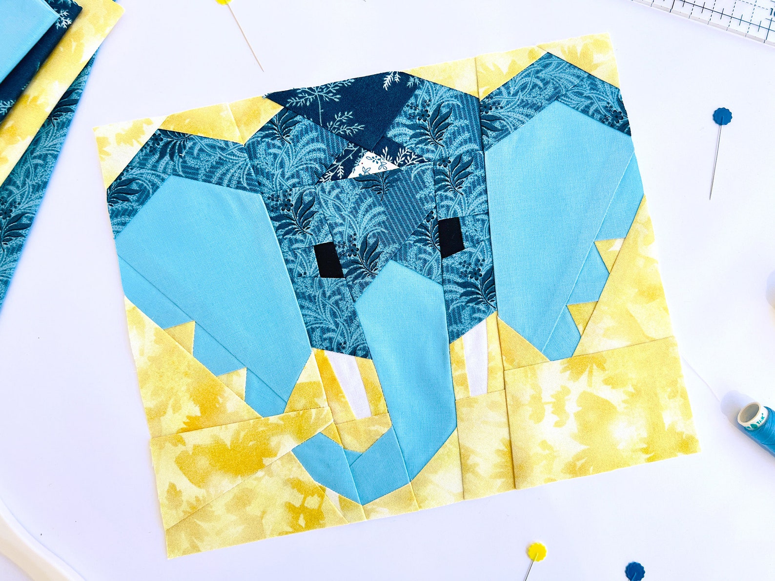 Elephant Quilt Pattern / PDF Pattern / Foundation Paper Piecing / FPP ...