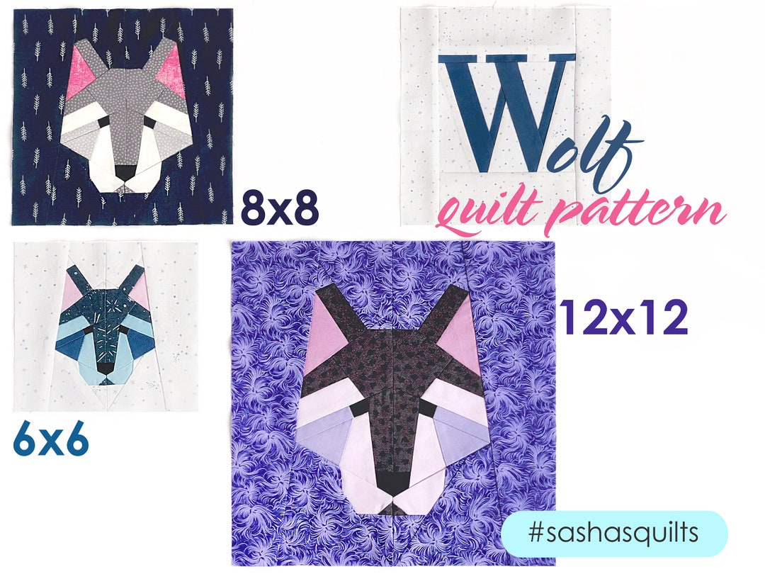 Wolf Quilt Pattern / PDF Pattern / Foundation Paper Piecing / FPP ...