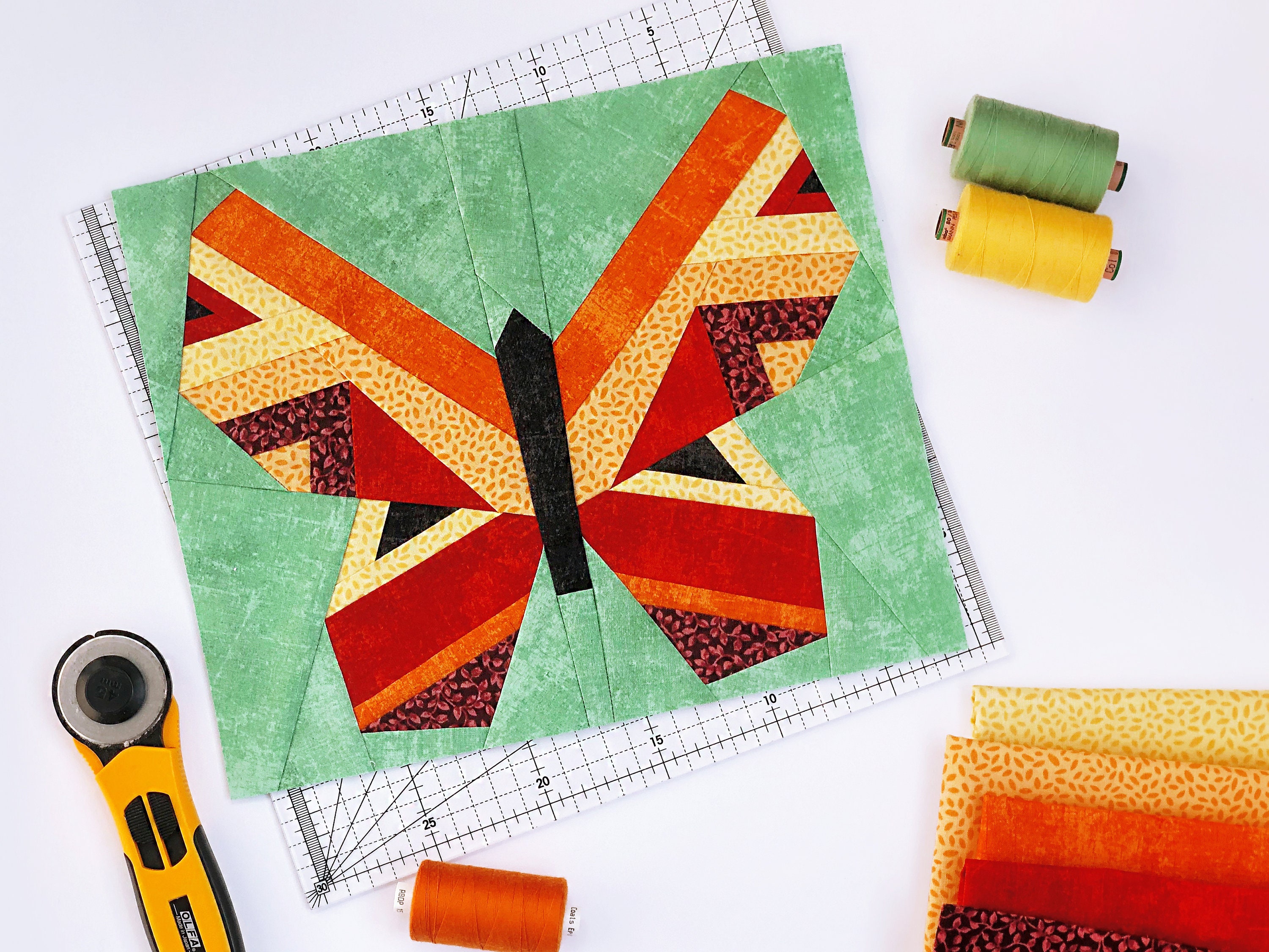 Butterfly Pattern / Quilt Block Butterfly / PDF Pattern / | Etsy