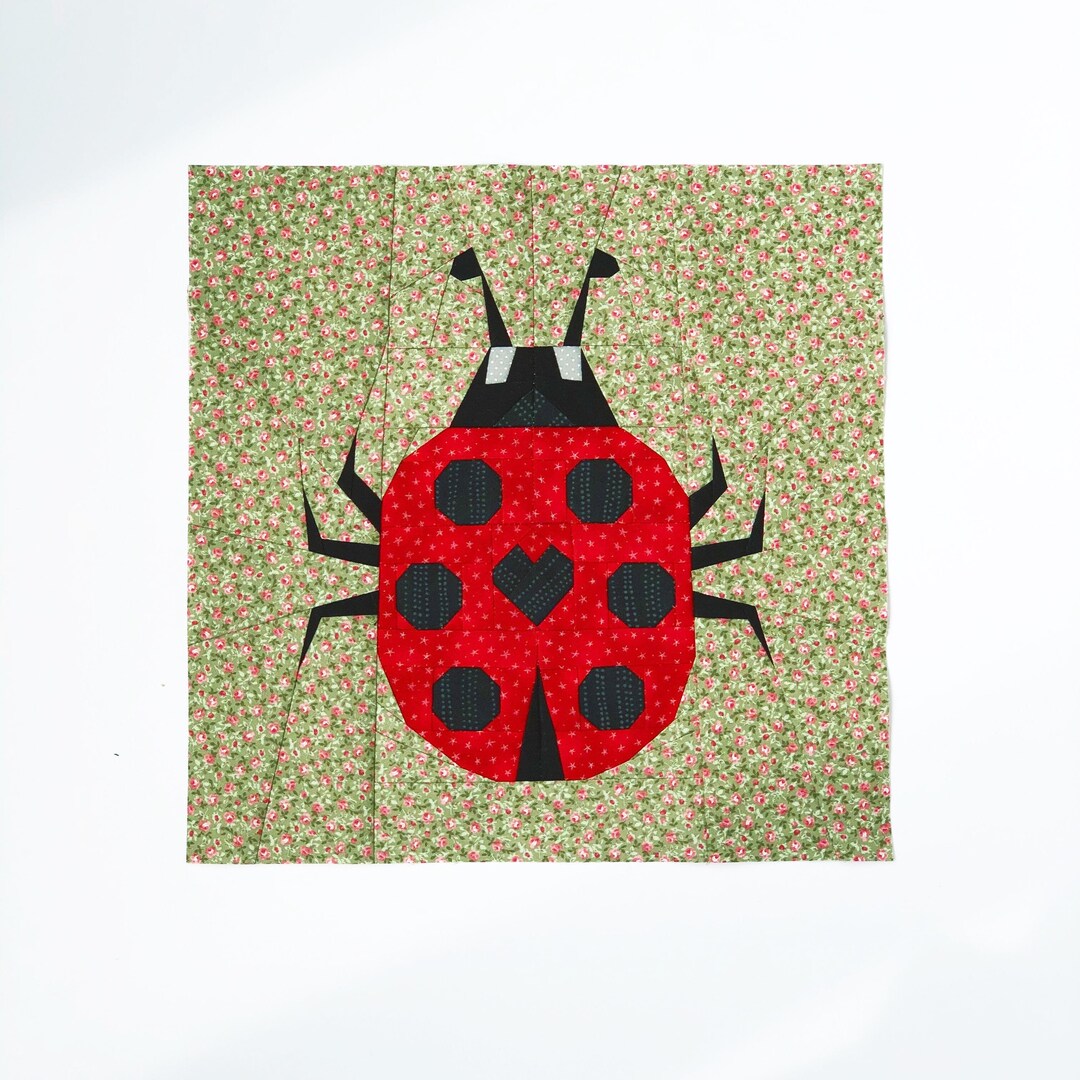 Quilt Block Beetle Ladybug / PDF Pattern / Paper Piecing Quilt - Etsy