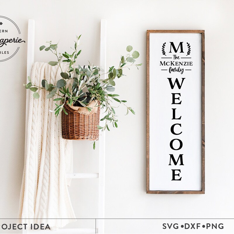 Vertical Welcome Svg - Etsy