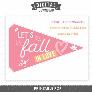 Halloween Printable, Fall Pennant Flags Printable, Pink Fall, Pink ...