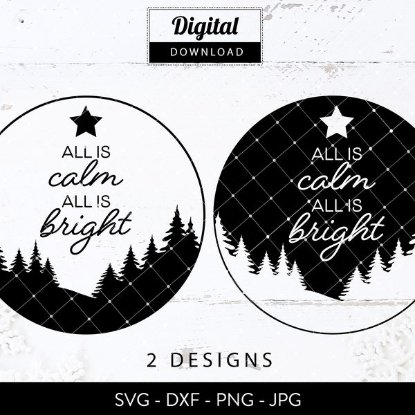 All is Calm All is Bright Sign - Etsy