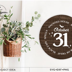 October 31 SVG, Halloween Svg, Halloween Decor, Halloween Round Sign ...
