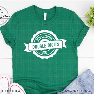 Official Member Double Digits SVG, Birthday SVG, 10th Birthday Svg ...
