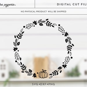 Fall Wreath SVG Cut File, Fall Svg, Farmhouse Sign, Wreath Decor ...