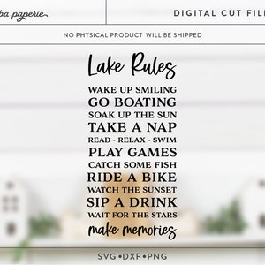 Lake Rules Svg, Lake Sign Svg, Lake House Svg, Summer Svg, Lake House ...