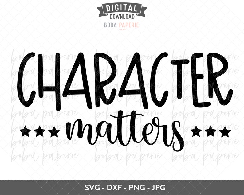 Character Matters Svg Cut File - Etsy
