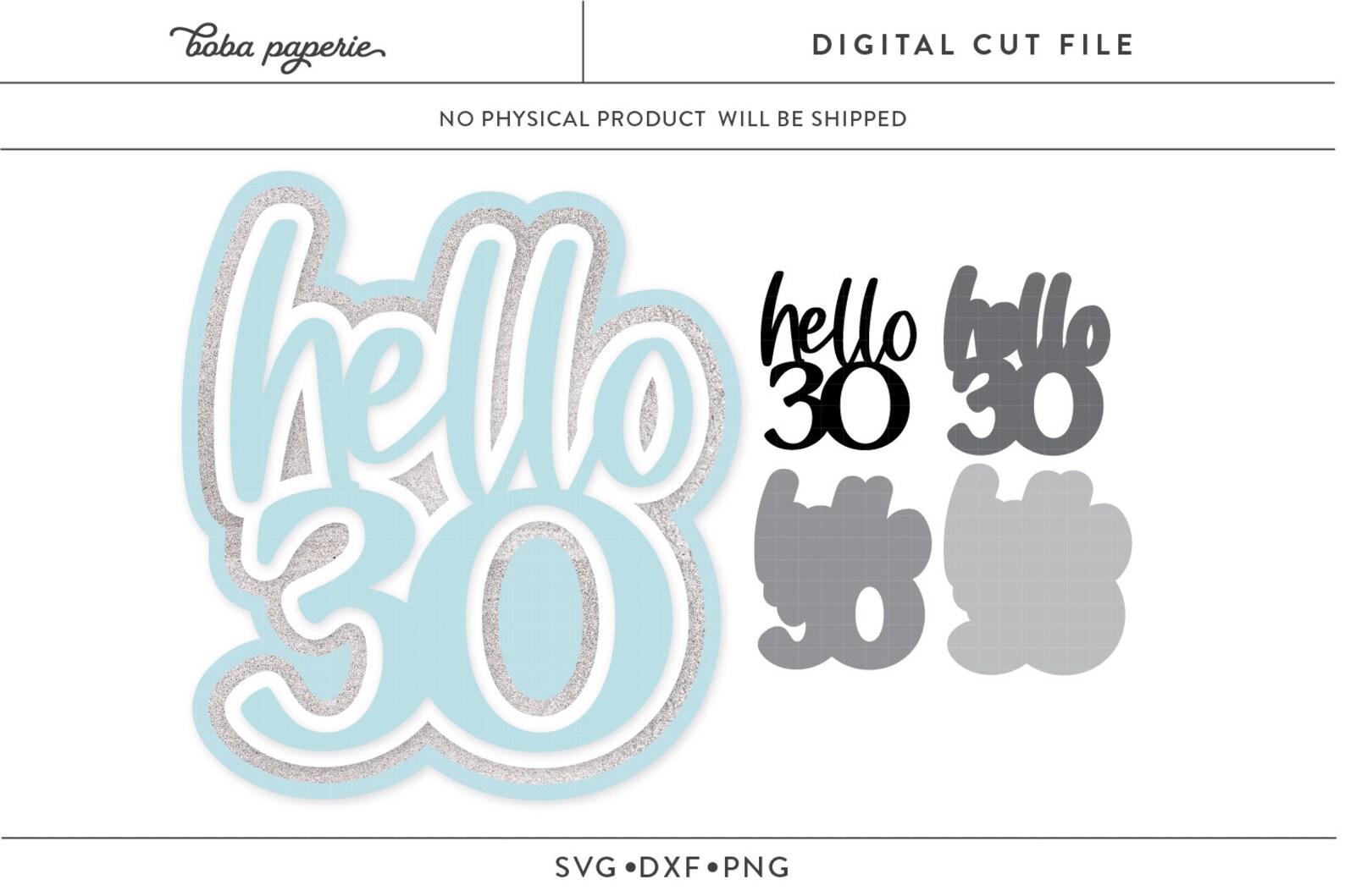 Hello 30 Cake Topper SVG 30th Birthday Cake Topper Svg - Etsy
