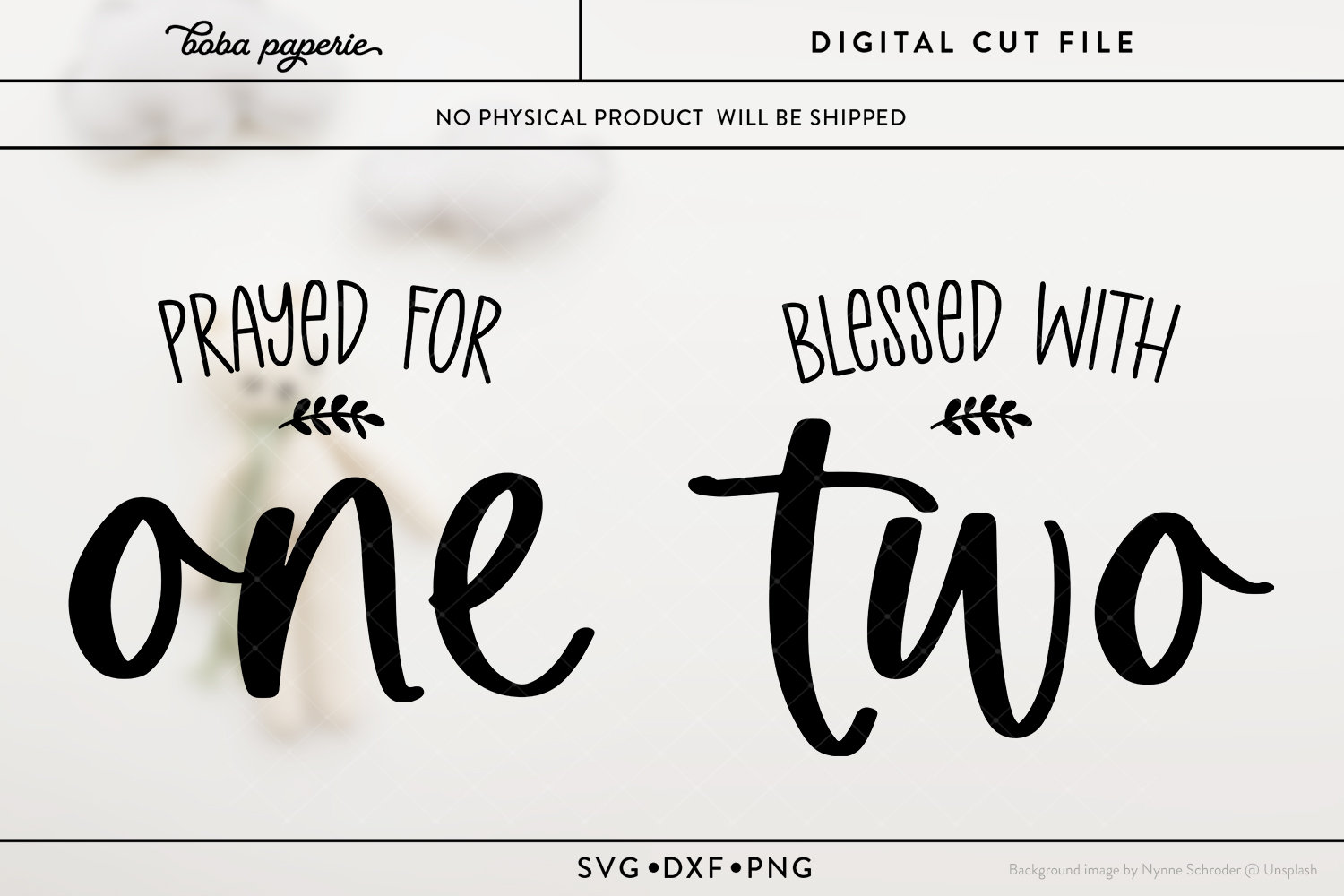 Prayed for One Blessed with Two SVG Cut file Twin Baby | Etsy