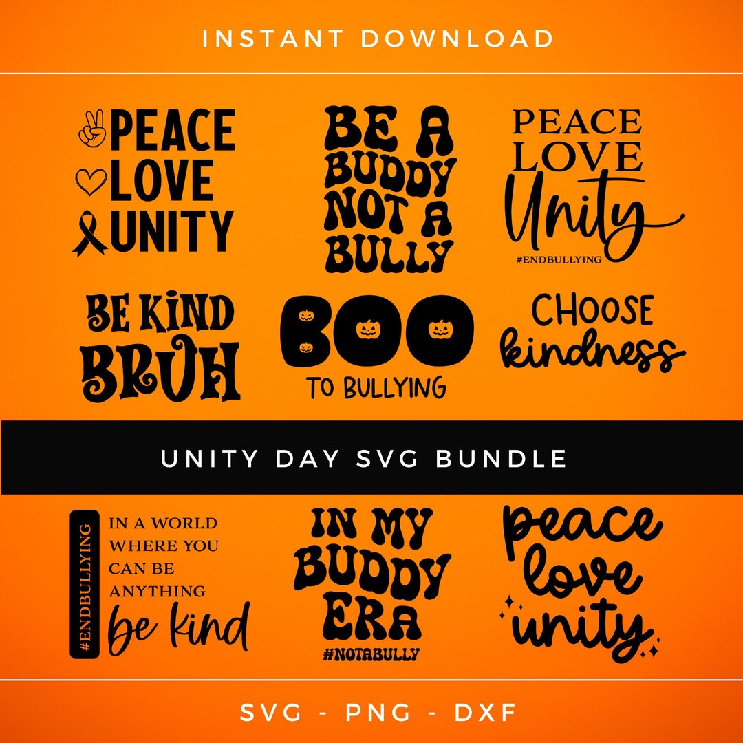 Stop Bullying Svg | Unity Day Shirt | Unity Day Svg | Be A Buddy Not A ...