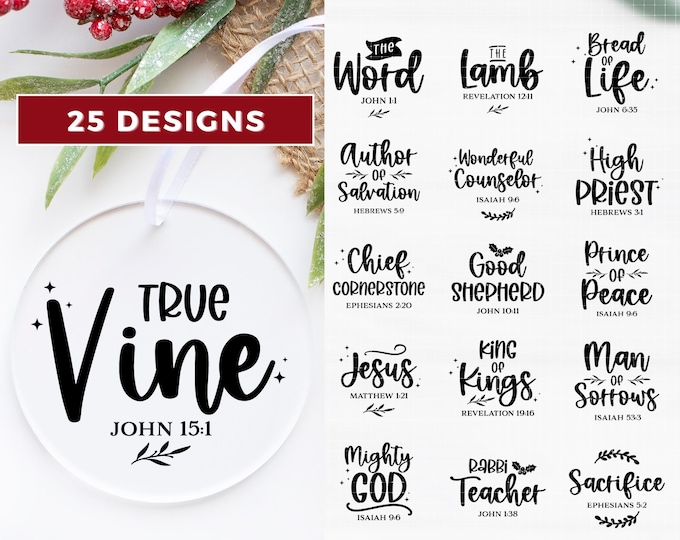 Names of God | Christ | Jesus | Christmas | Ornament | BUNDLE | Digital ...