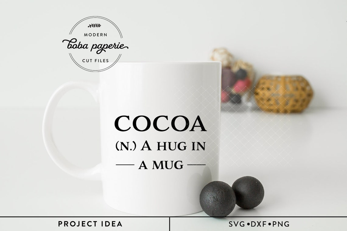 Cocoa A Hug in a Mug SVG Cocoa Definition Svg Hot Cocoa Mug - Etsy
