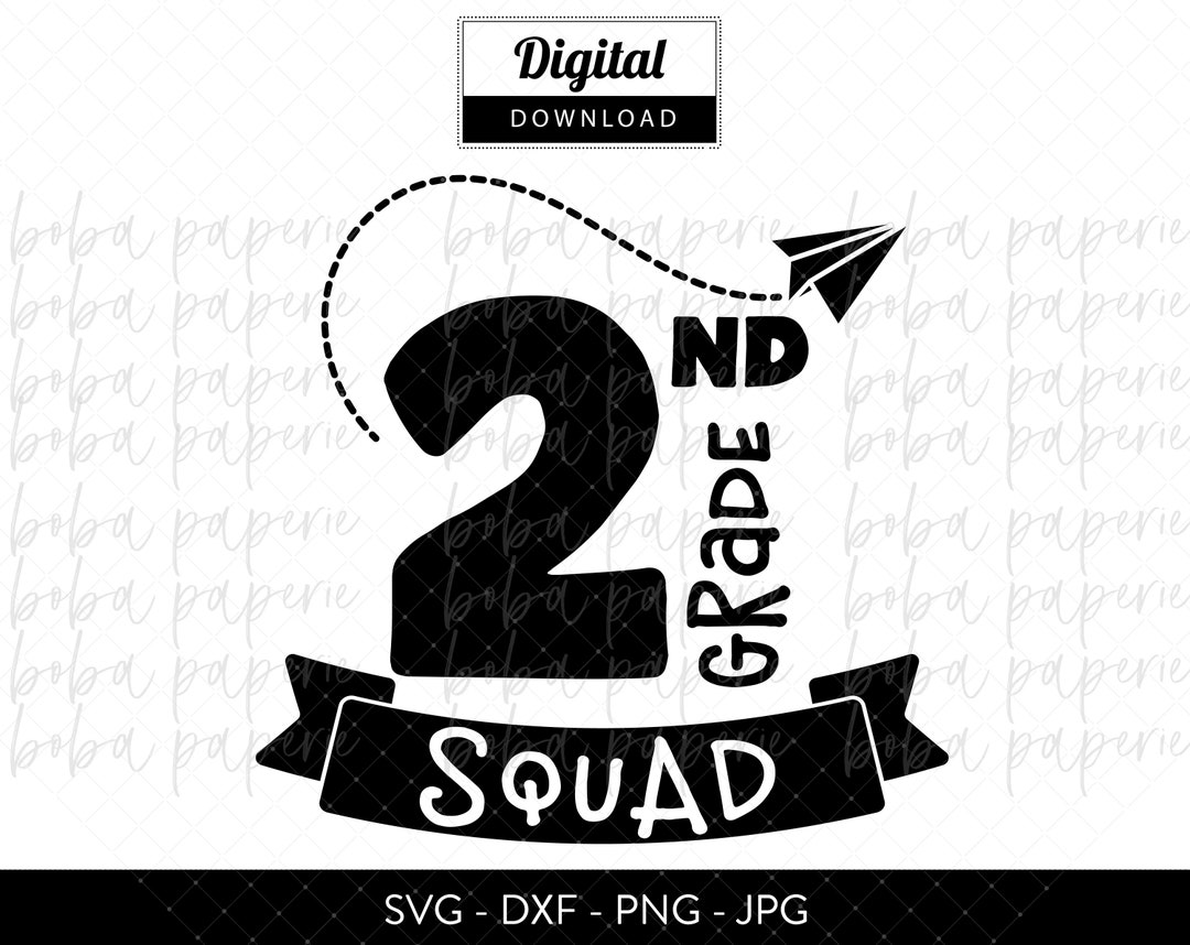 2nd Grade Squad SVG, School Svg, 2nd Grade Shirt Svg, Back to School ...
