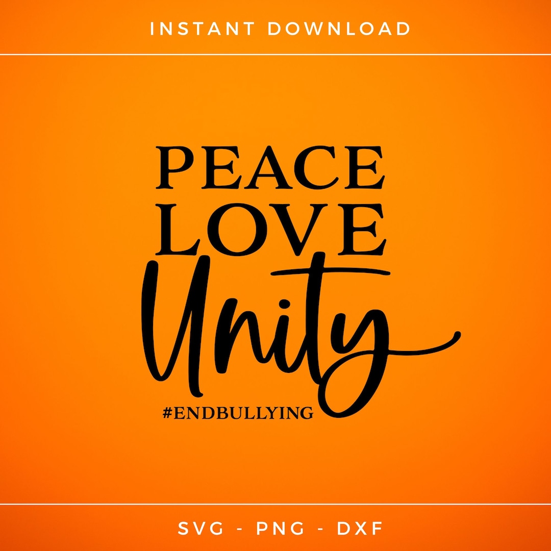 Peace Love Unity Svg Unity Day Shirt Unity Day Svg - Etsy