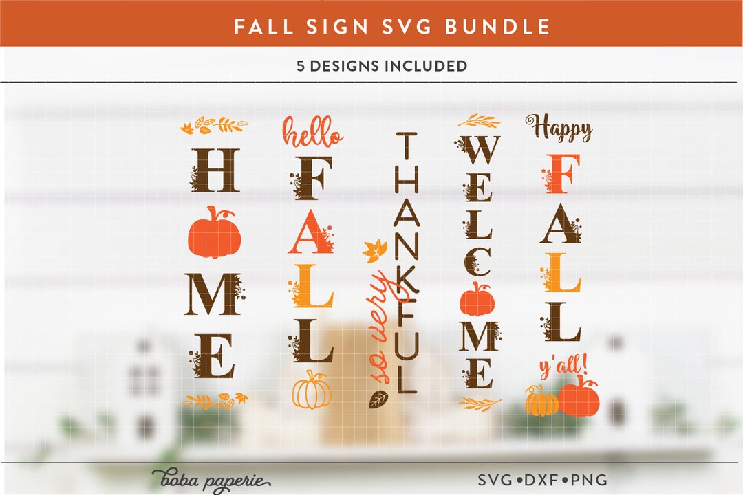 Fall Svg, Fall Bundle Svg, Vertical Fall Sign SVG, Fall Porch Sign ...