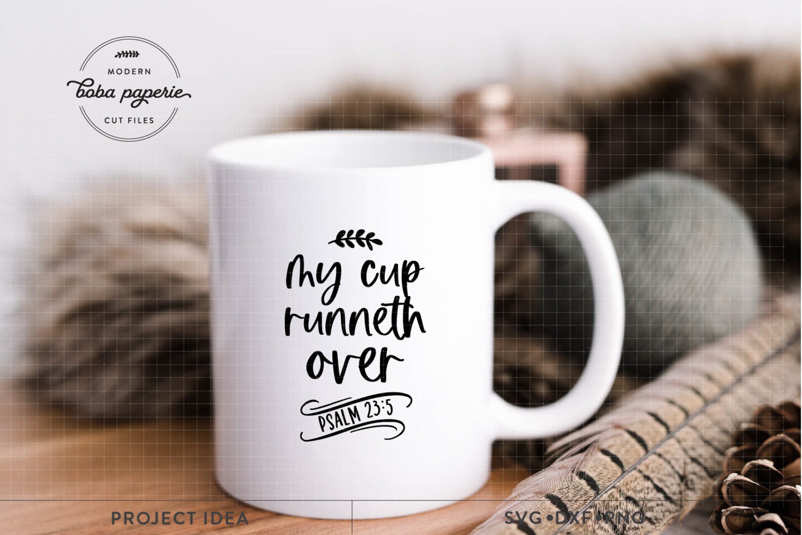 My Cup Runneth Over Svg, Christian Coffee Mug Svg, Psalm 23:5, Bible ...
