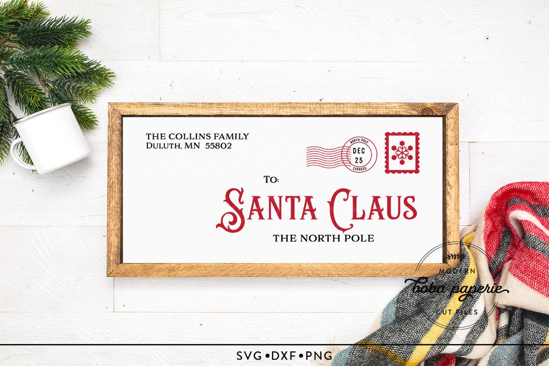 Personalized Letter to Santa Svg, Custom Christmas Sign SVG, Christmas ...