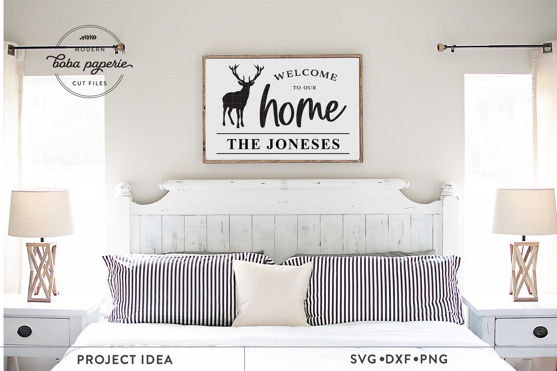 Welcome SVG Deer Svg Family Name Svg Hunting Svg Hunting | Etsy Canada