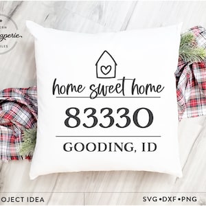 Zip Code Frame Svg, Home Sweet Home Svg, Farmhouse Decor Svg, Farmhouse ...
