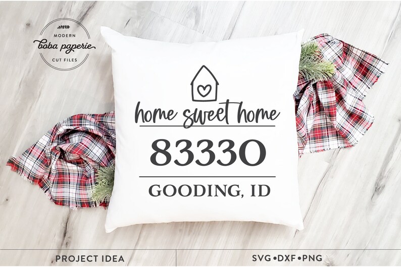 Zip Code Frame Svg Home Sweet Home Svg Farmhouse Decor Svg | Etsy