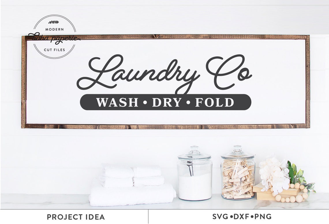 Laundry Co Svg Wash Dry Fold SVG Laundry Room Svg Modern - Etsy