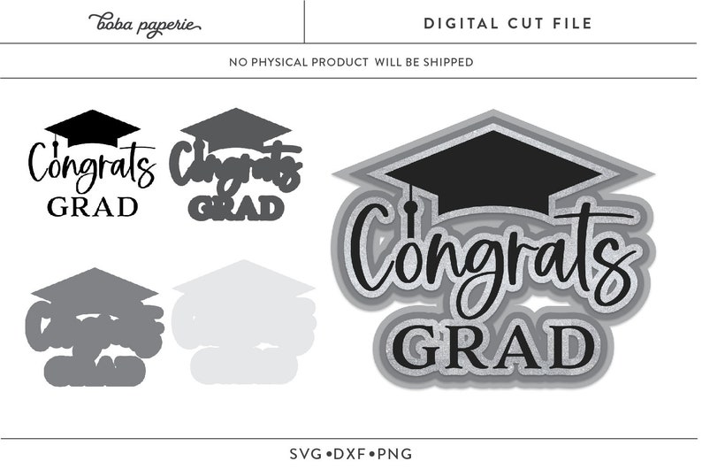 Graduation Cake Topper SVG Congrats Grad Svg Layered - Etsy