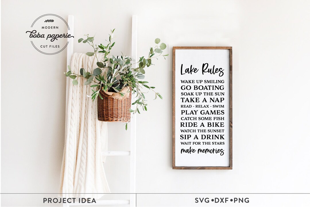 Lake Rules Svg, Lake Sign Svg, Lake House Svg, Summer Svg, Lake House ...