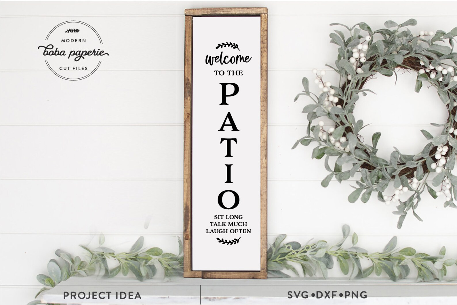 Vertical Welcome to the Patio SVG Modern Farmhouse Decor SVG | Etsy