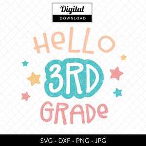 Hello Grade SVG Bundle, Hello Kindergarten Svg, Hello 1st Grade Svg ...