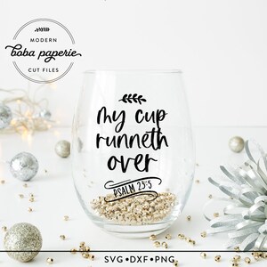 My Cup Runneth Over Svg, Christian Coffee Mug Svg, Psalm 23:5, Bible ...