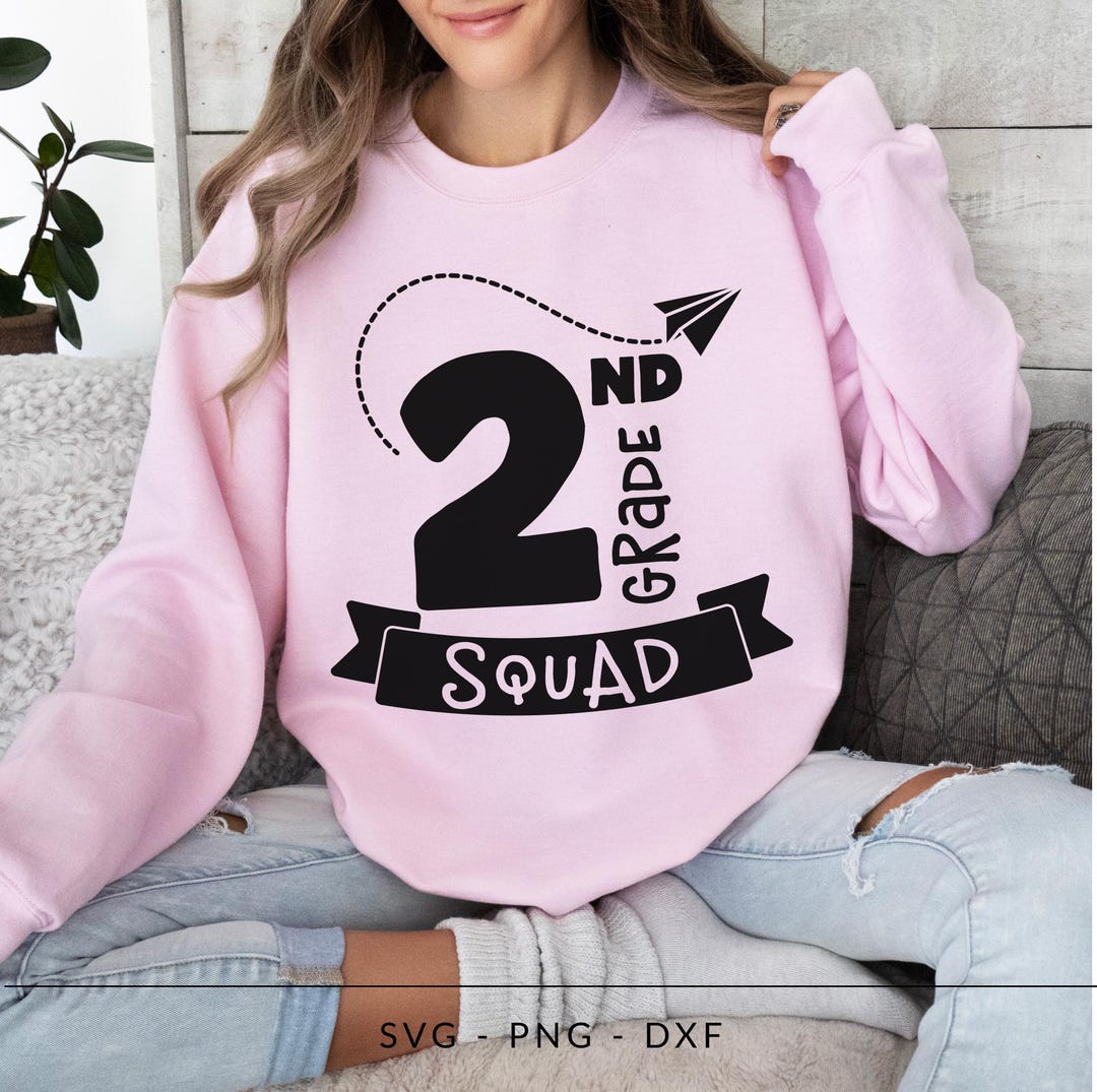 2nd Grade Squad SVG, School Svg, 2nd Grade Shirt Svg, Back to School ...