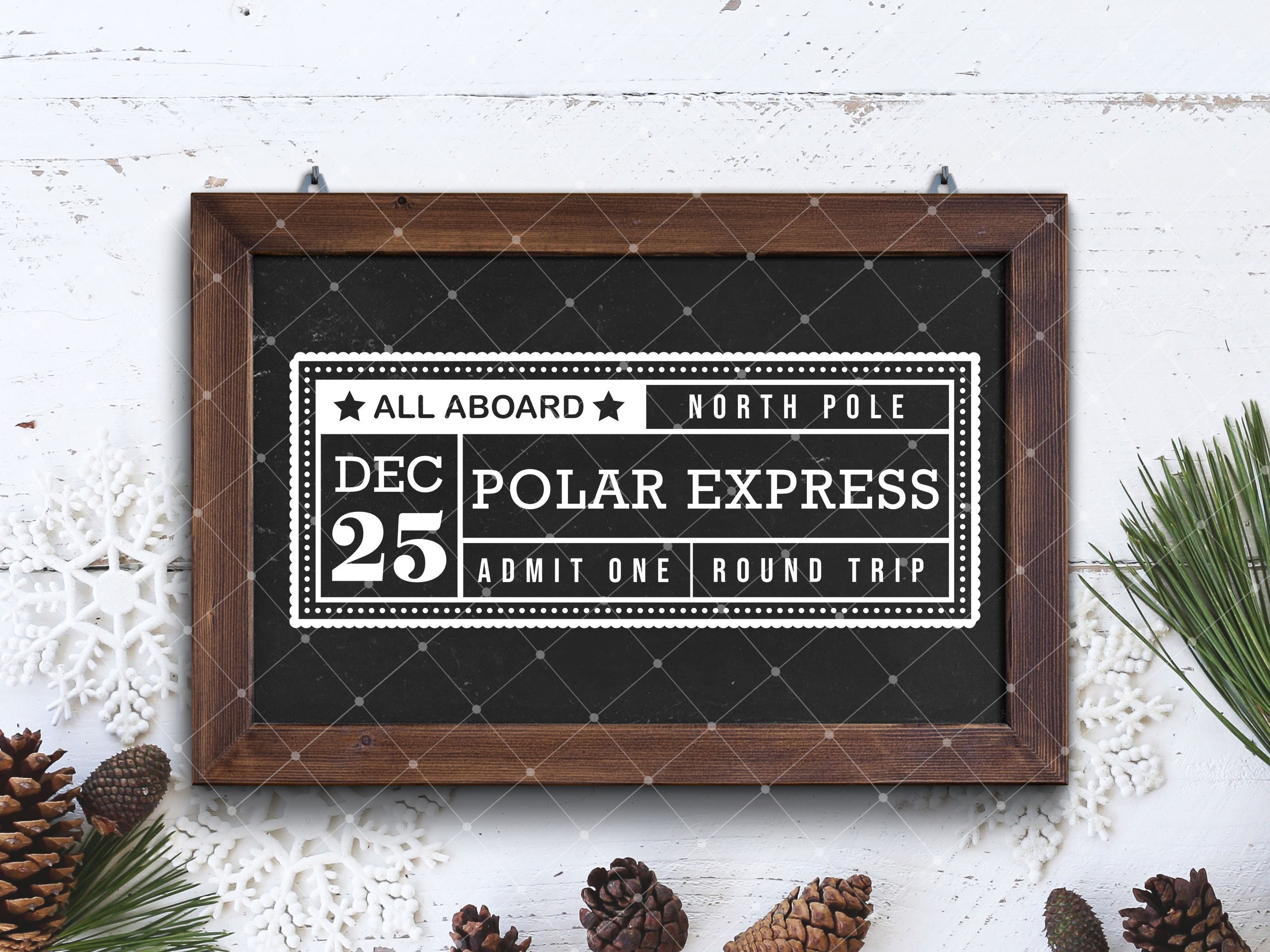 Polar Express Ticket Christmas SVG Cut file Cut Files for | Etsy