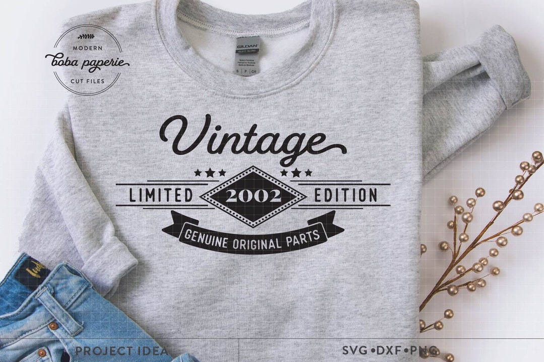 Vintage 2002 Svg, 21st Birthday Shirt Svg, Limited Edition Svg, Aged to ...