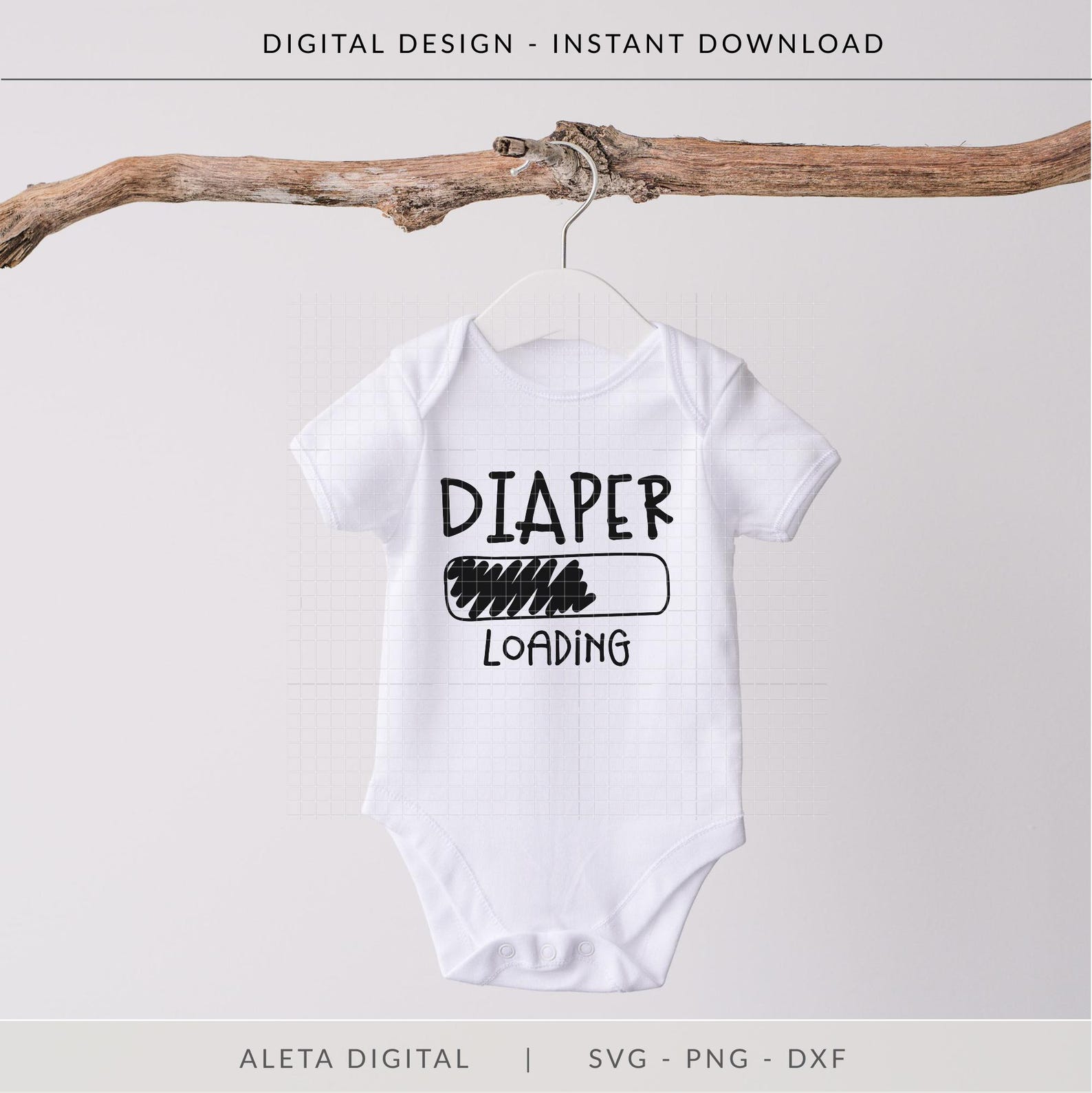 Diaper Loading Svg, Baby Svg, Newborn Iron On, Nursery Decor, Baby ...