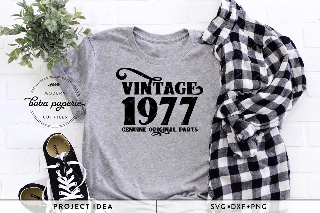 Vintage 1977 Svg, 1977 Birthday Svg, Birthday Shirt Svg, Funny Birthday ...