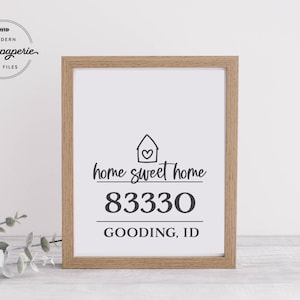Zip Code Frame Svg, Home Sweet Home Svg, Farmhouse Decor Svg, Farmhouse ...