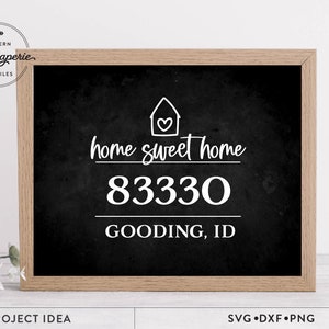 Zip Code Frame Svg, Home Sweet Home Svg, Farmhouse Decor Svg, Farmhouse ...