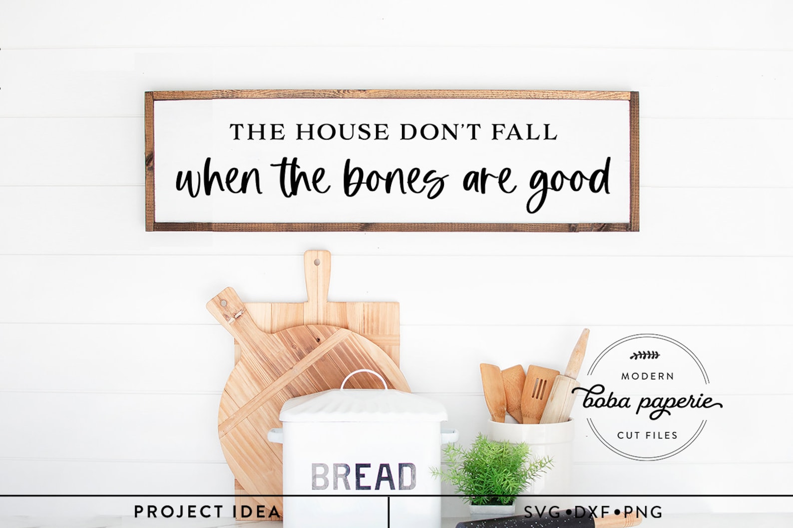 The House Don't Fall When The Bones Are Good SVG wood | Etsy