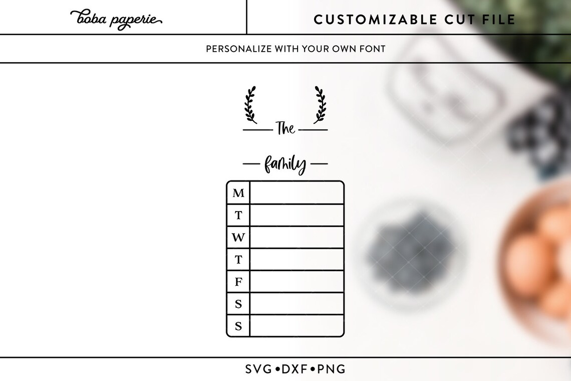 Monogram Kitchen Menu SVG Cut File Kitchen Signs Svg | Etsy