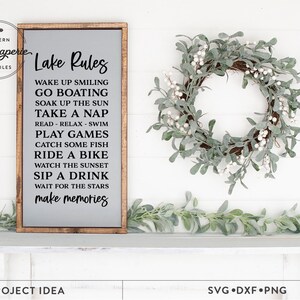 Lake Rules Svg, Lake Sign Svg, Lake House Svg, Summer Svg, Lake House ...