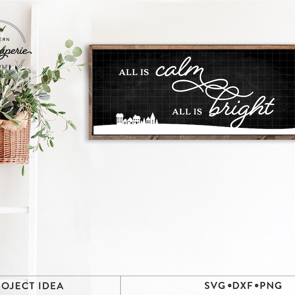 All is Calm All is Bright Sign - Etsy