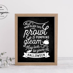 When Black Cats Prowl SVG, Halloween SVG, Halloween Sign Svg, Farmhouse ...