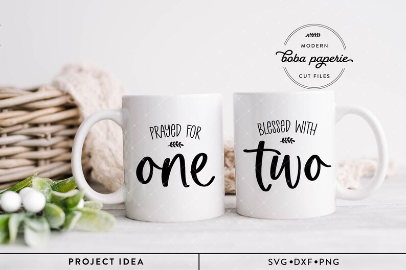 Prayed for One Blessed With Two SVG Cut File Twin Baby | Etsy