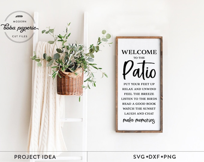Welcome Patio Rules - Digital Cut File - Svg, Dxf, Png & Eps - Etsy Canada